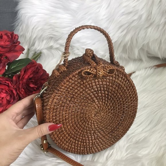 Bags | New Handcrafted Rattan Crossbody Bag Purse | Poshmark